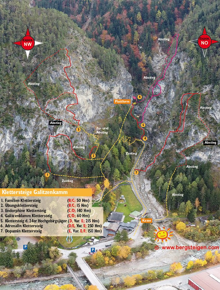 Klettersteig der 24er Hochgebirgsjäger - Galitzenklamm | Bergsteigen.com